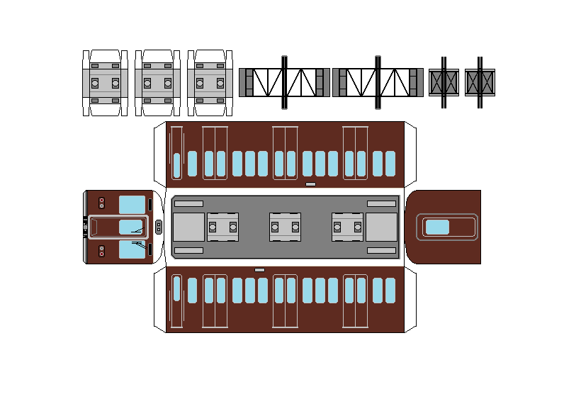 プラレールの宿 ペーパークラフト
