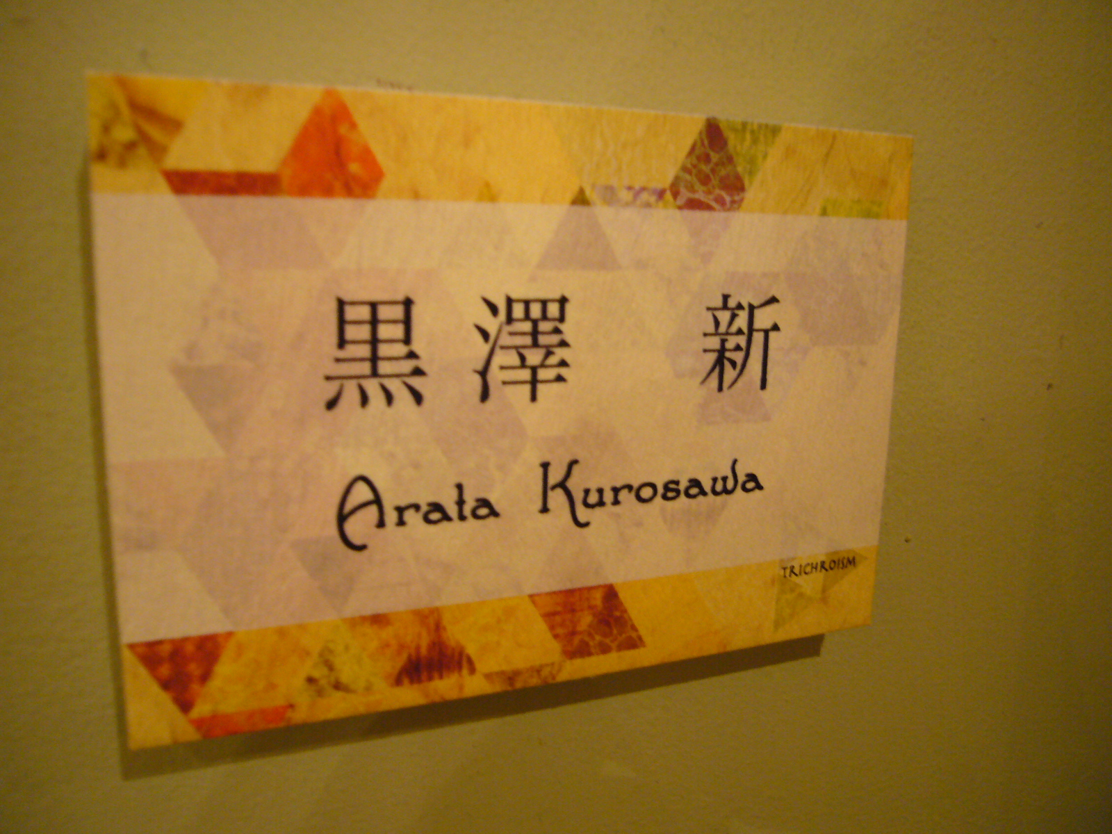 PHOTO -vol.04- 「TRICHROISM」展示風景